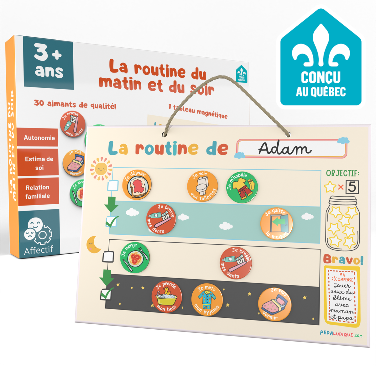 Tableau de routine visuelle pour enfants – Favorise l’autonomie dès 3 ...