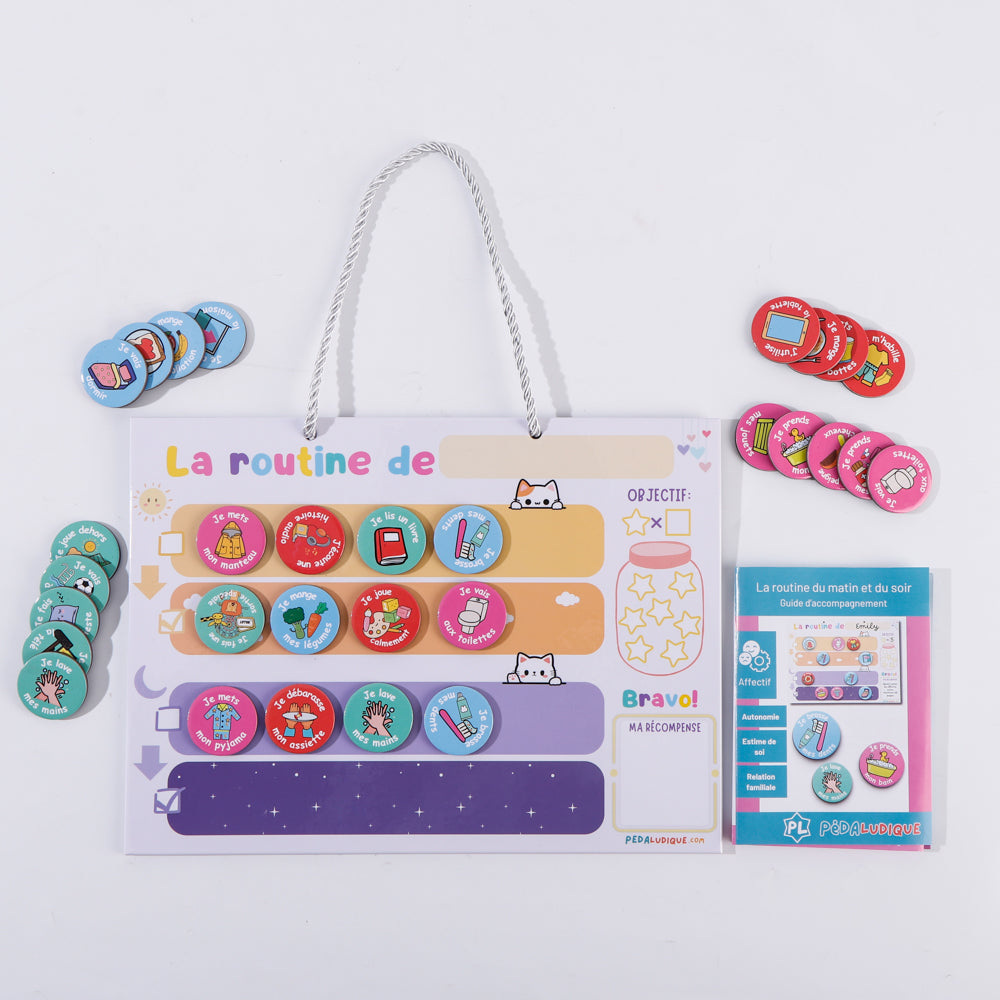 Tableau de routine visuelle pour enfants – Favorise l’autonomie dès 3 ...